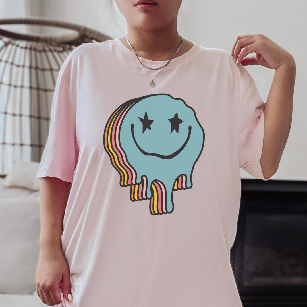 Smiley Face Shirt, Smile Face Tshirt, Y2K Top, Happy Face Shirt ...