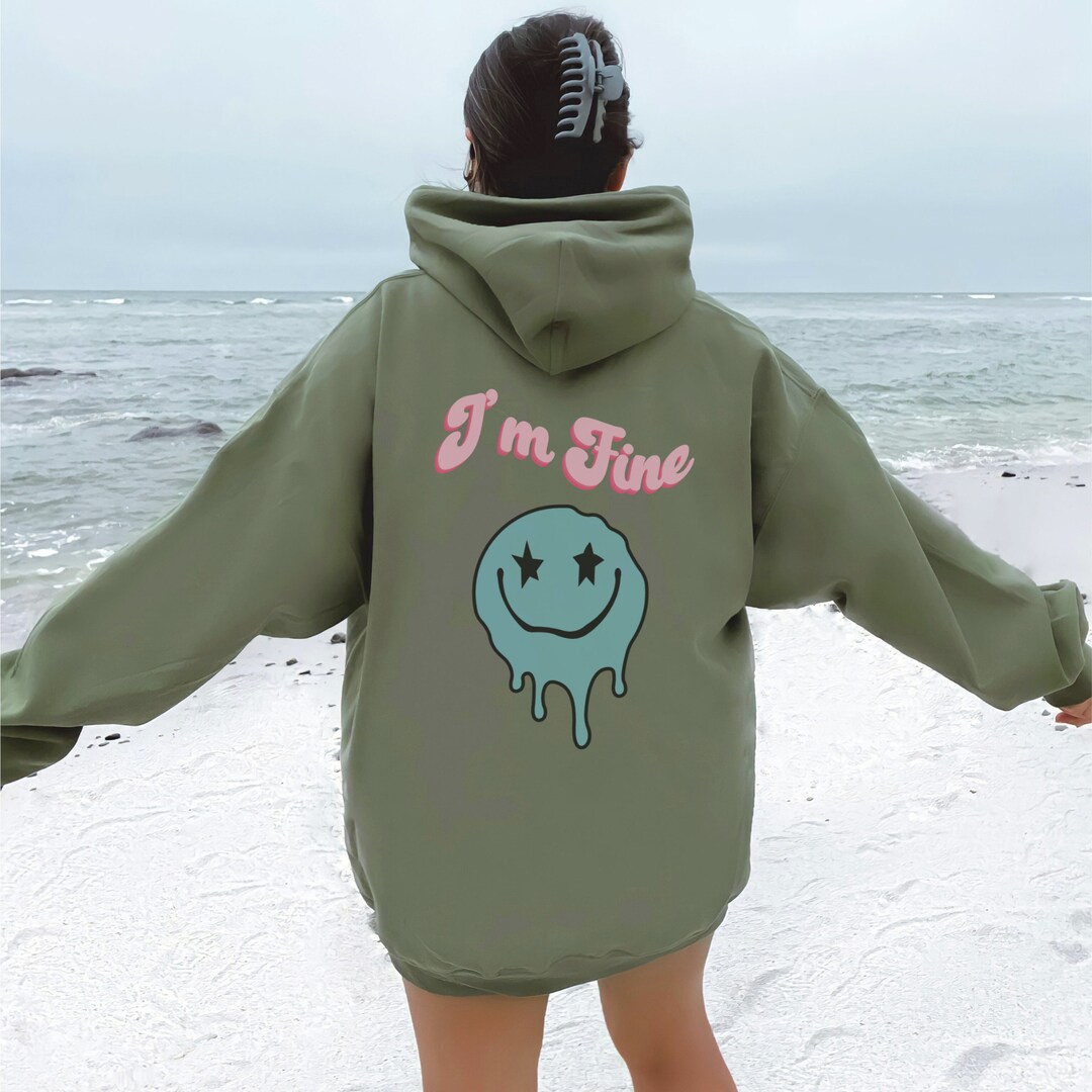 Smiley Face Hoodie, Smile Face Hoodie, Y2K Top, VSCO Hoodie, Funny ...