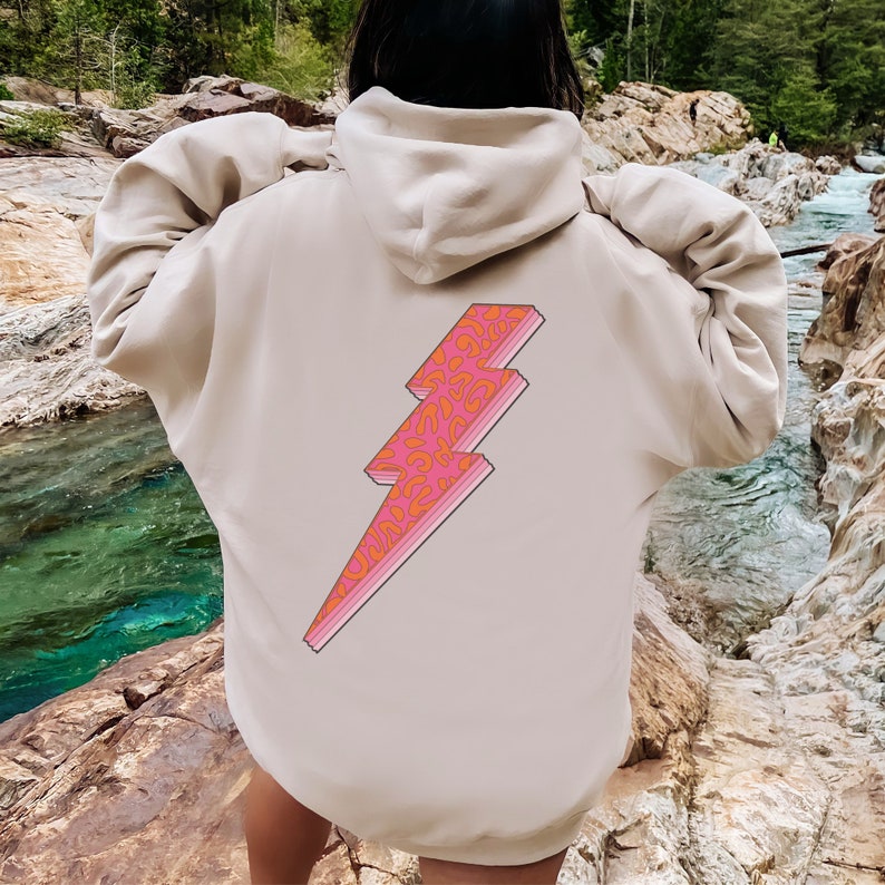 Lightning Bolt Hoodie Y2K Top VSCO Hoodie Preppy Clothes - Etsy