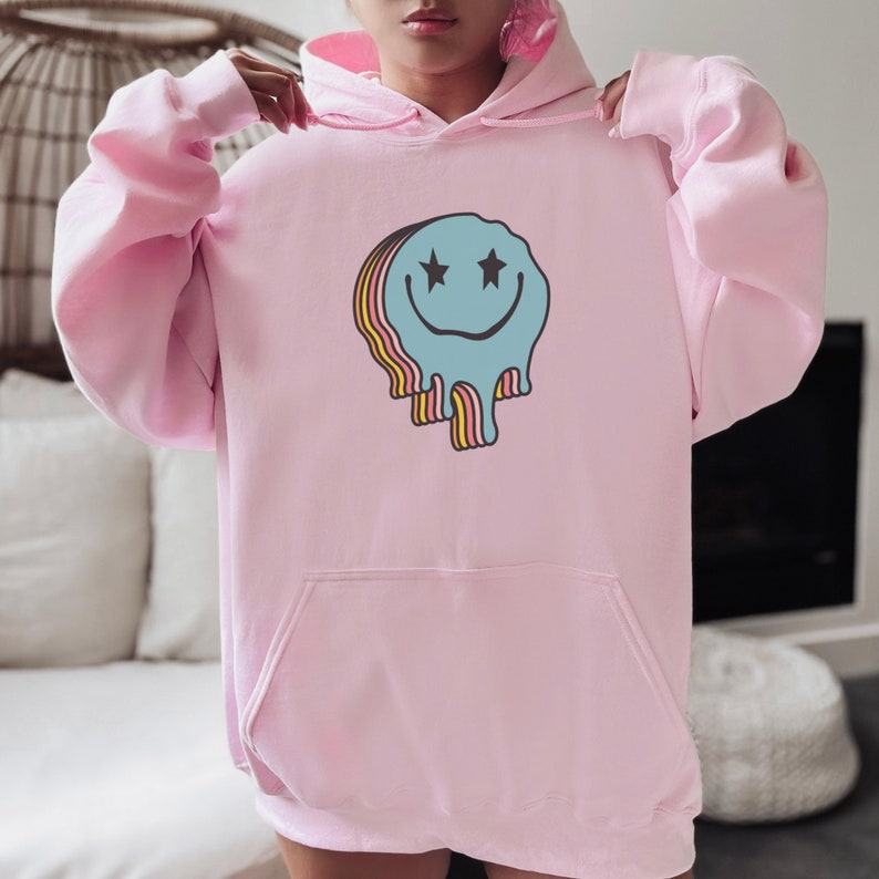 Smiley Face Hoodie Smile Face Hoodie Y2K Top VSCO Hoodie - Etsy