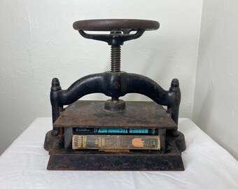 Cast Iron Book Press - Etsy
