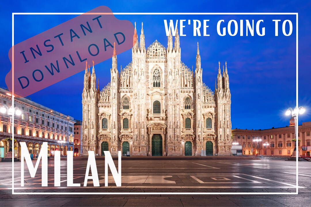 We're Going to Milan Postcard Design - Instant Download SVG PNG JPG ...