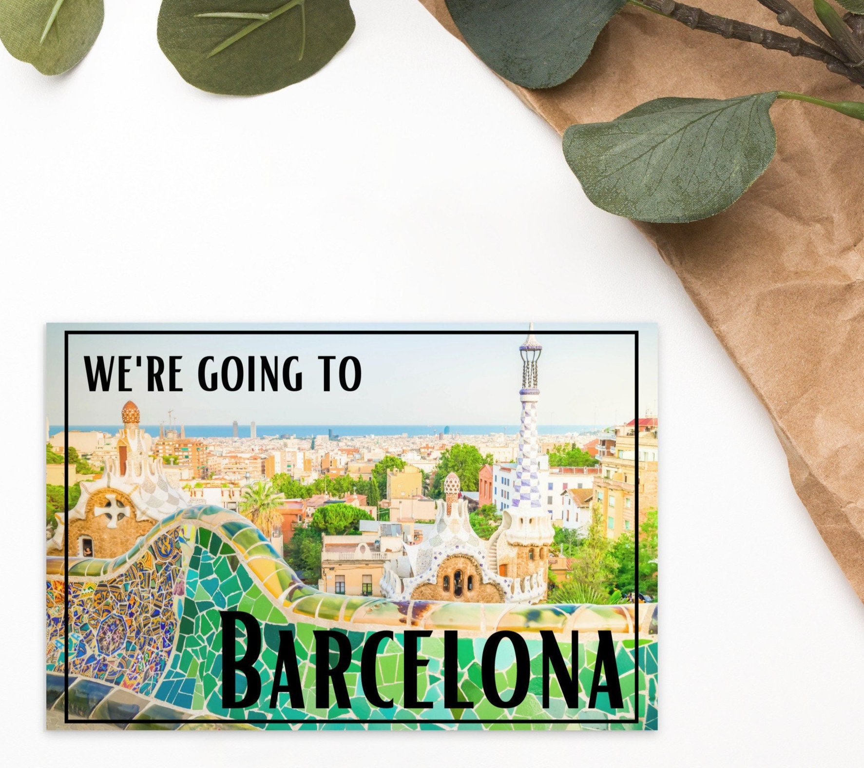 We're Going to Barcelona - Surprise Trip Gift Reveal Standard Size ...