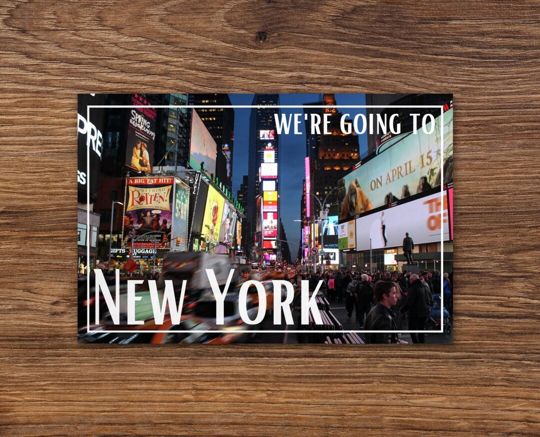 We're Going to New York - Surprise Trip Gift Reveal Standard Size ...