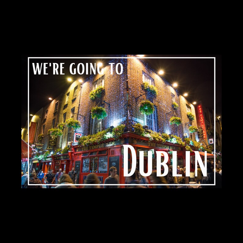 We're Going to Dublin - Surprise Trip Gift Reveal Standard Size ...
