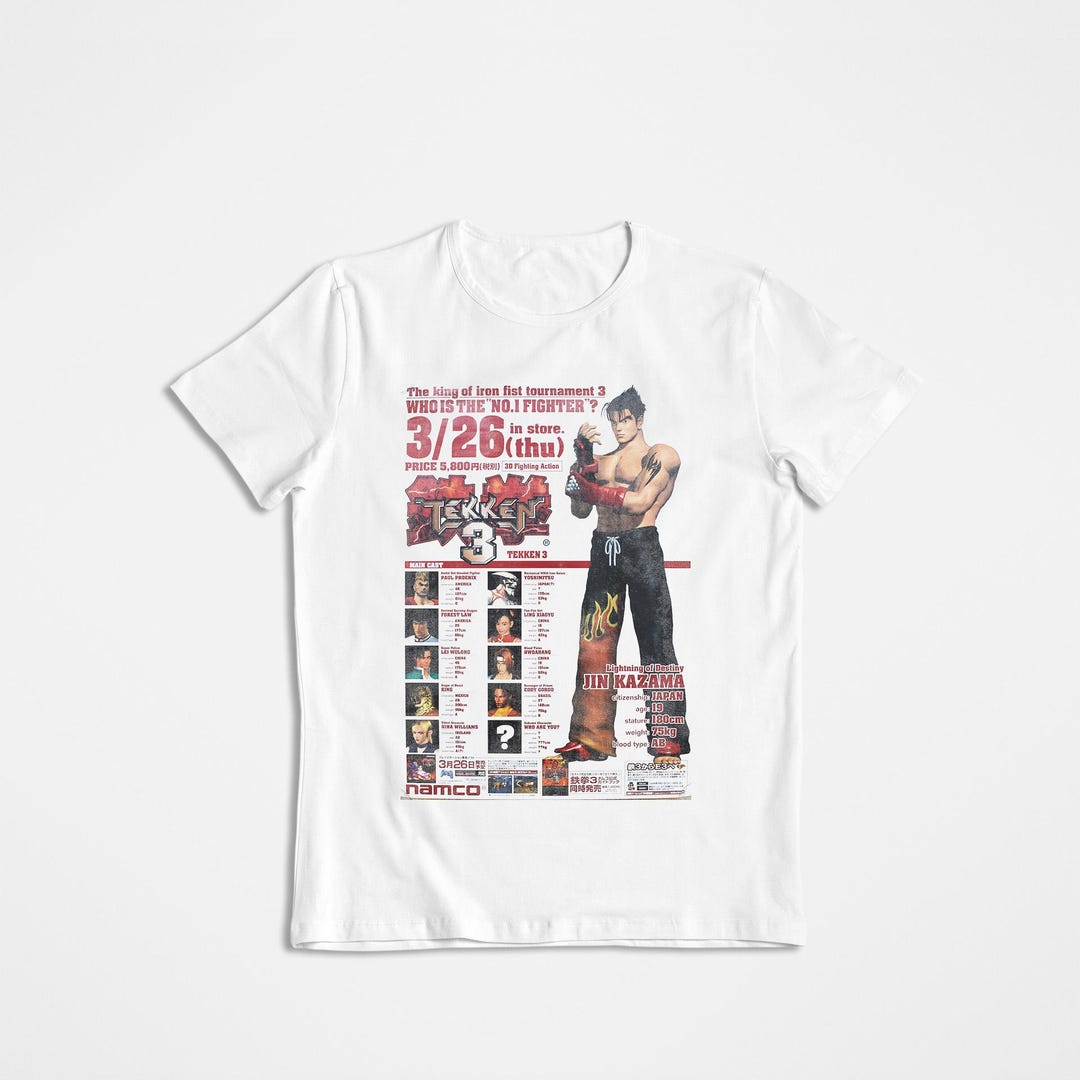 Vintage Graphic T-shirt, Tekken, Gaming, Retro - Etsy
