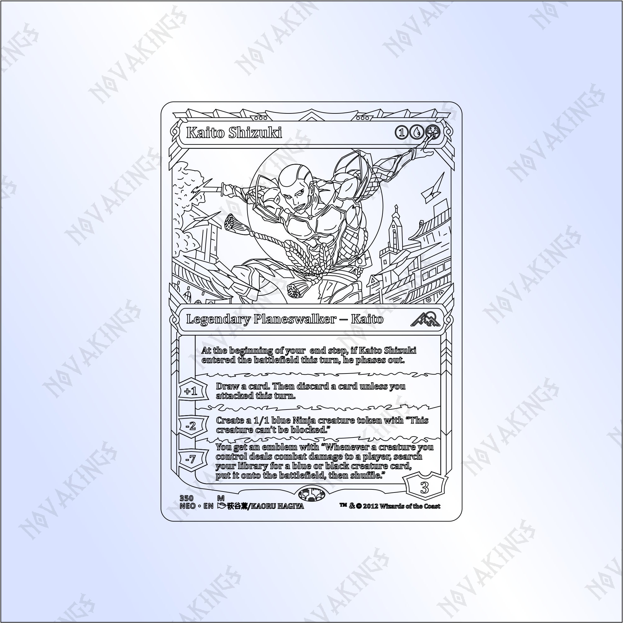 Kaito Shizuki Magic the Gathering Card Mgt Vector SVG PDF DXF Laser ...