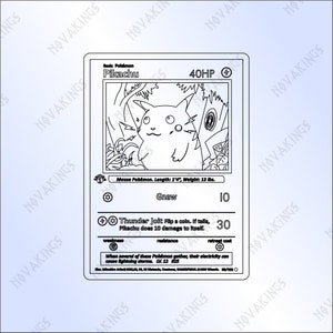 Pikachu Pokemon Card Vector SVG PDF DXF Laser Cutter File - Etsy