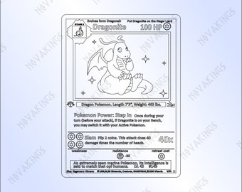 Pikachu Pokemon Card Vector SVG PDF DXF Laser Cutter File - Etsy