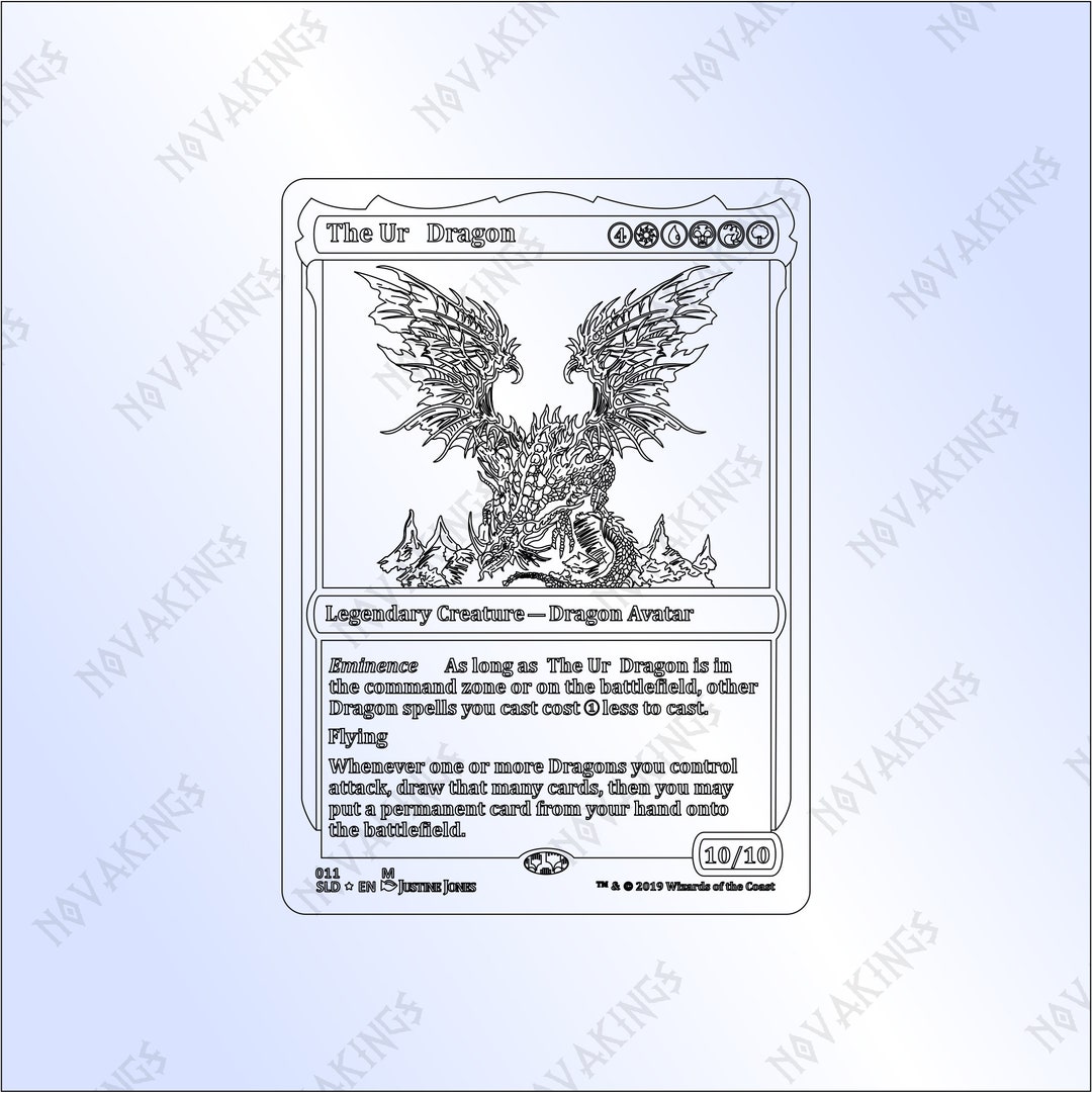 The Ur Dragon Magic the Gathering Card Mgt Vector SVG PDF DXF Laser ...