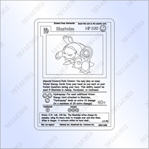 Blastoise Presentation Pokemon Card Vector SVG PDF Laser - Etsy