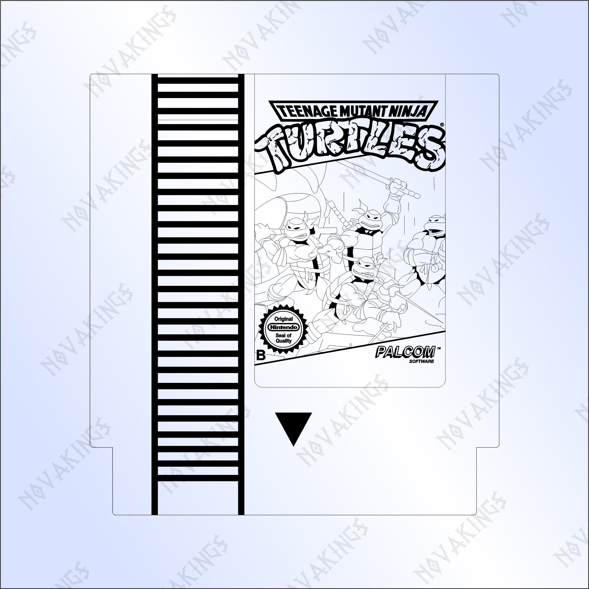 Teenage Mutant Ninja Turtles Cartridge Vector SVG PDF DXF Laser Cutter ...