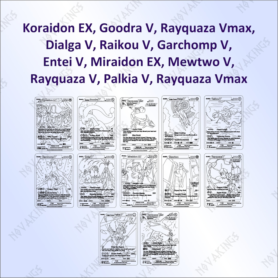 V-max Ex V Pack Pokemon Card Vector PDF Laser Cutter File - Etsy