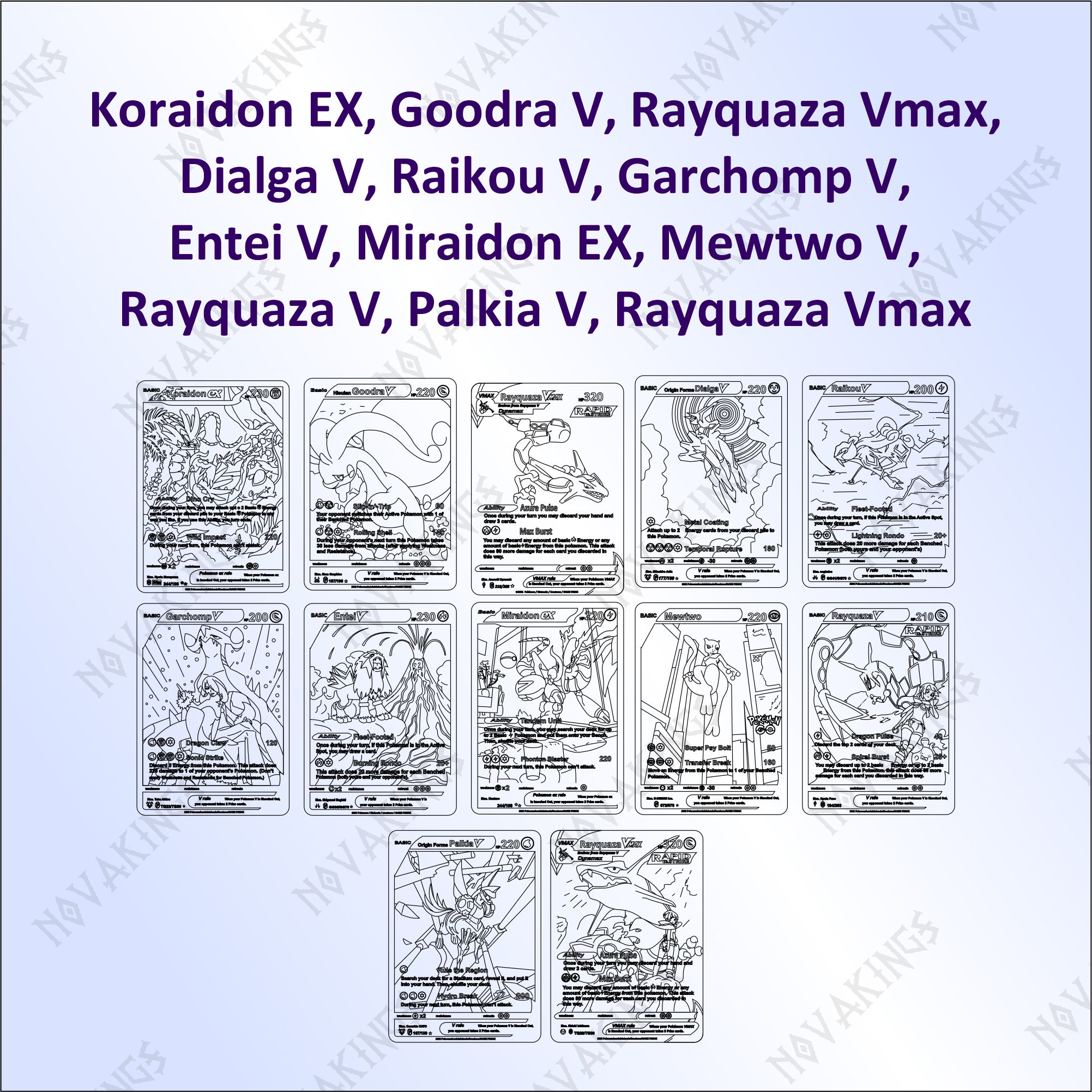 V-max Ex V Pack Pokemon Card Vector PDF Laser Cutter File - Etsy