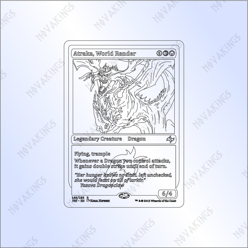 Atraka World Render Magic the Gathering Card Mgt Vector SVG PDF DXF ...