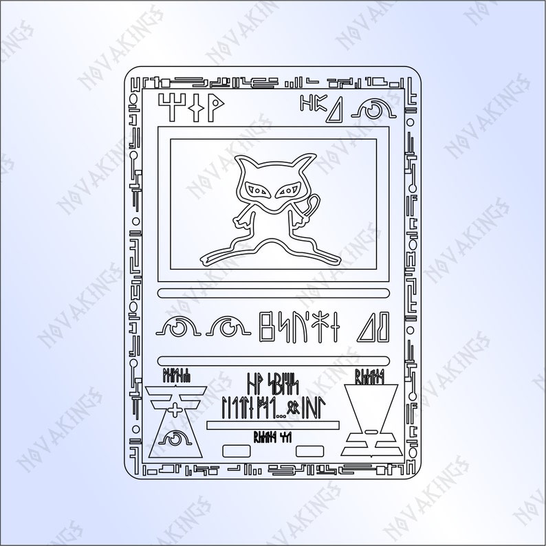 Ancient Mew Pokemon Card Vector SVG PDF DXF Laser Cutter File - Etsy