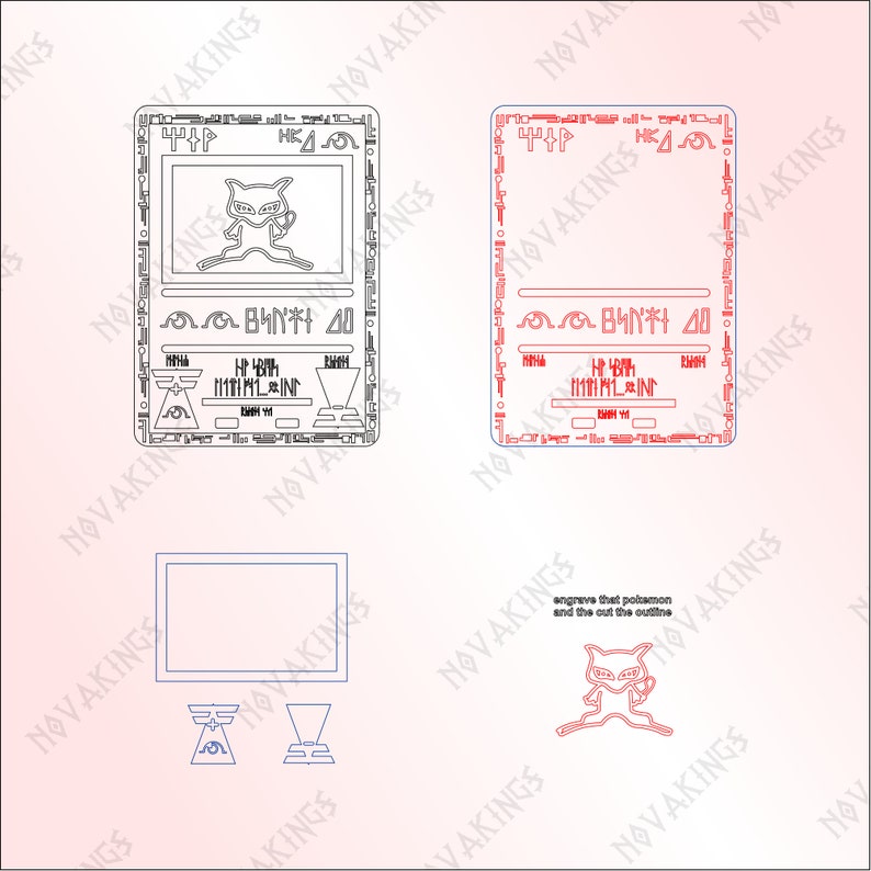 Ancient Mew Pokemon Card Vector SVG PDF DXF Laser Cutter File - Etsy