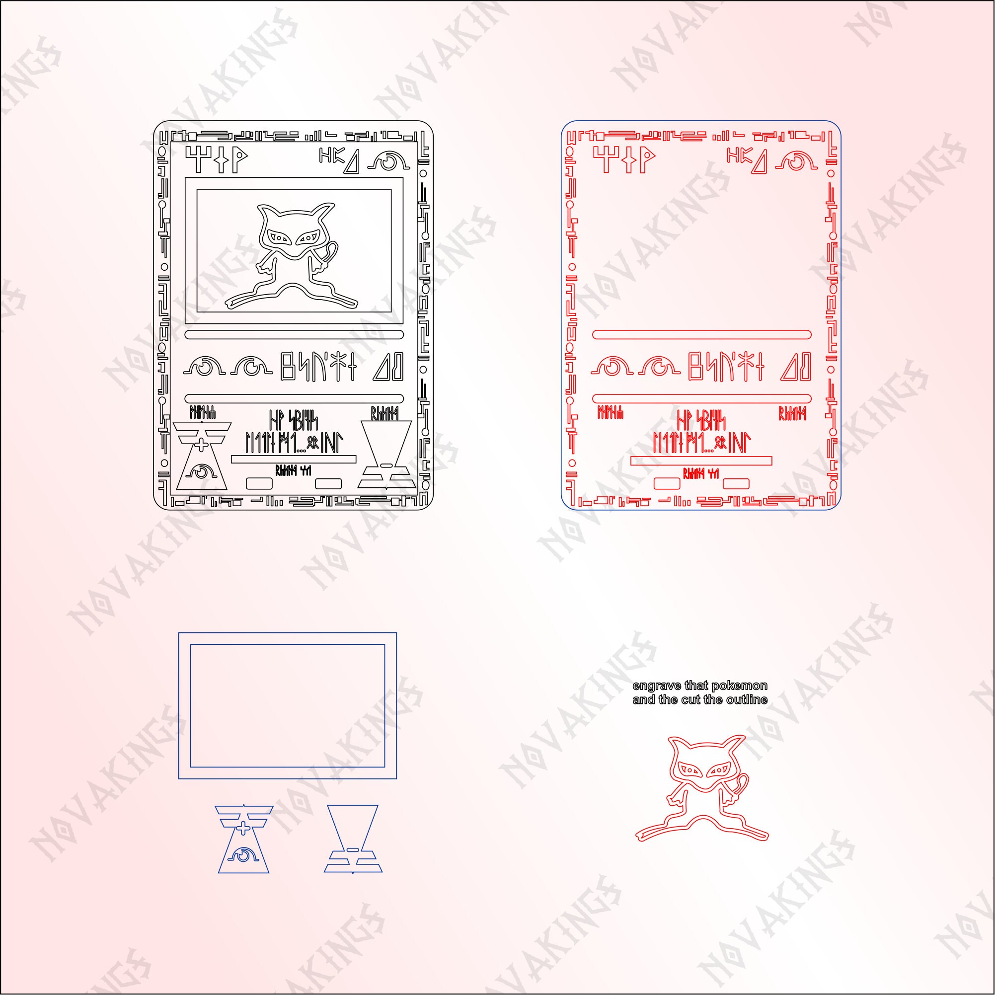 Ancient Mew Pokemon Card Vector SVG PDF DXF Laser Cutter File - Etsy