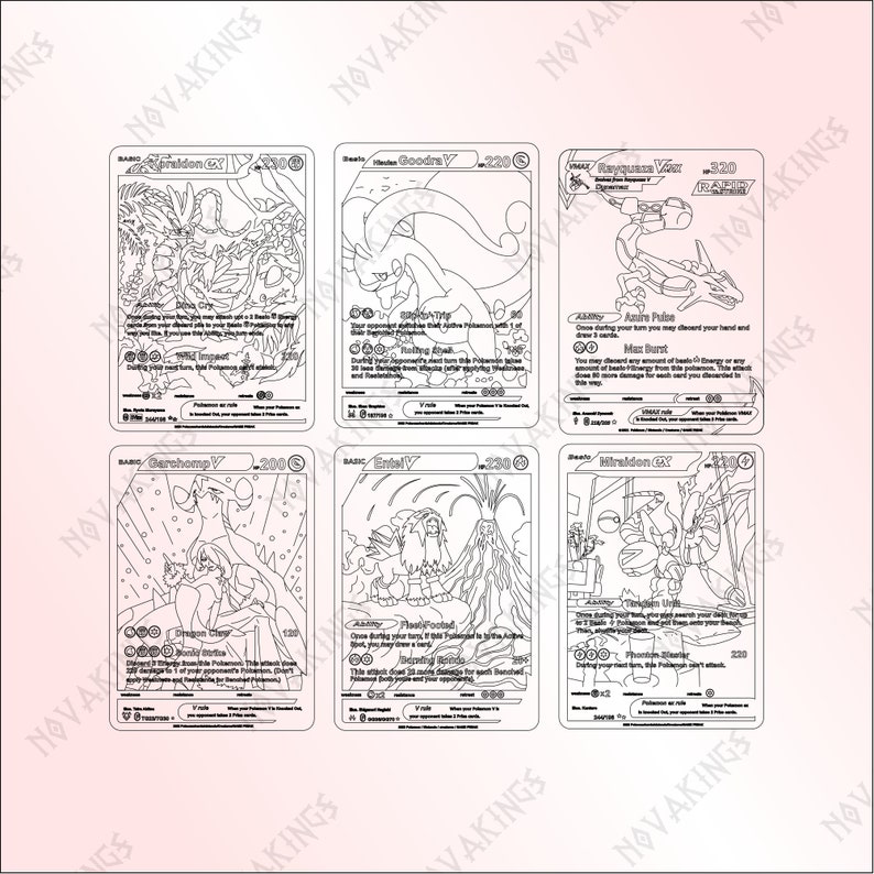 V-max Ex V Pack Pokemon Card Vector PDF Laser Cutter File - Etsy