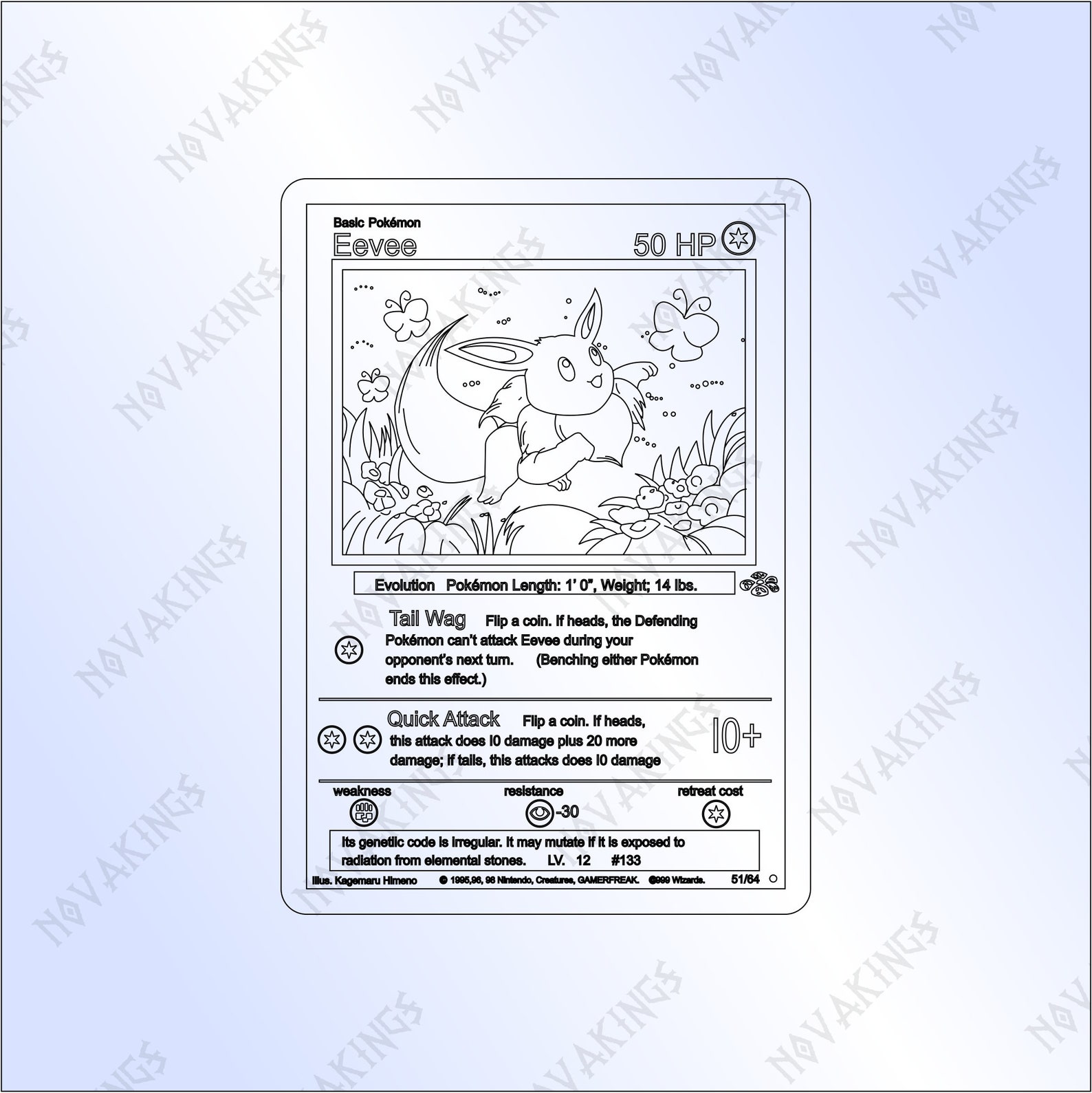 Eevee Pokemon Card Vector SVG PDF DXF Laser Cutter File - Etsy