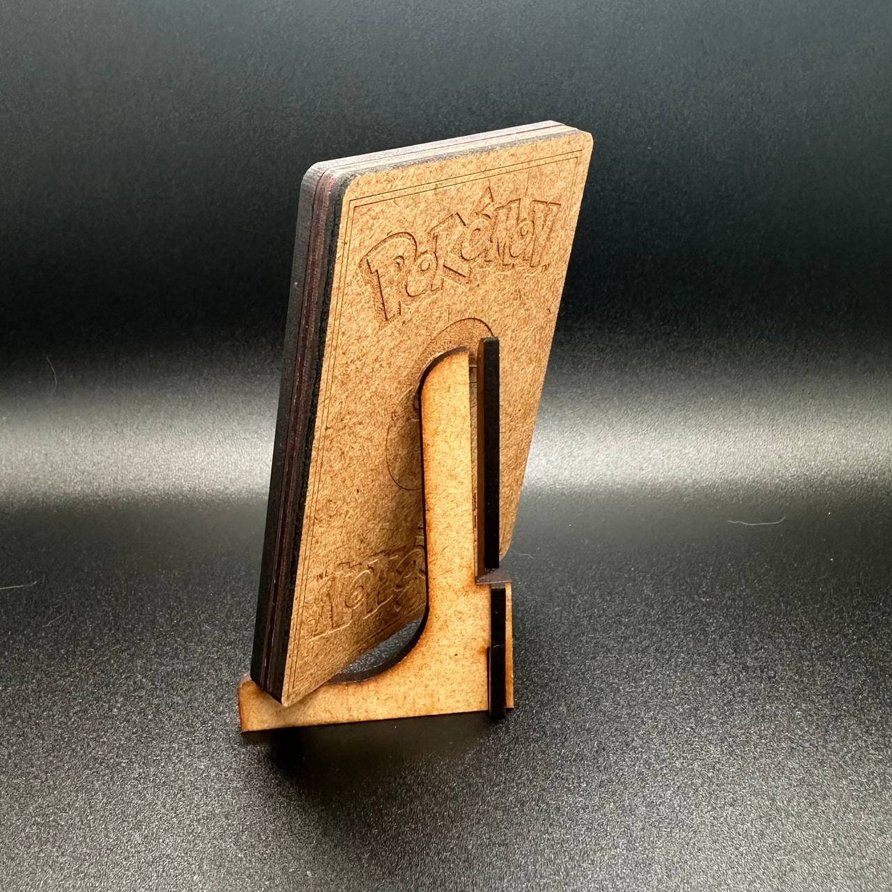 Eevee Handmade Custom 3D Wooden Pokemon Card Wood Laser Engraved Poke ...