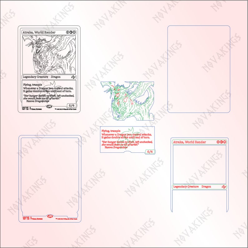 Atraka World Render Magic the Gathering Card Mgt Vector SVG PDF DXF ...