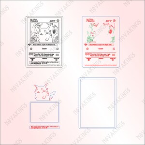 Pikachu Pokemon Card Vector SVG PDF DXF Laser Cutter File - Etsy