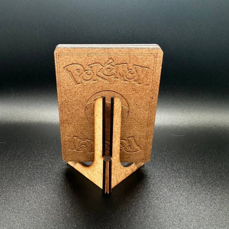 Eevee Handmade Custom 3D Wooden Pokemon Card Wood Laser Engraved Poke ...