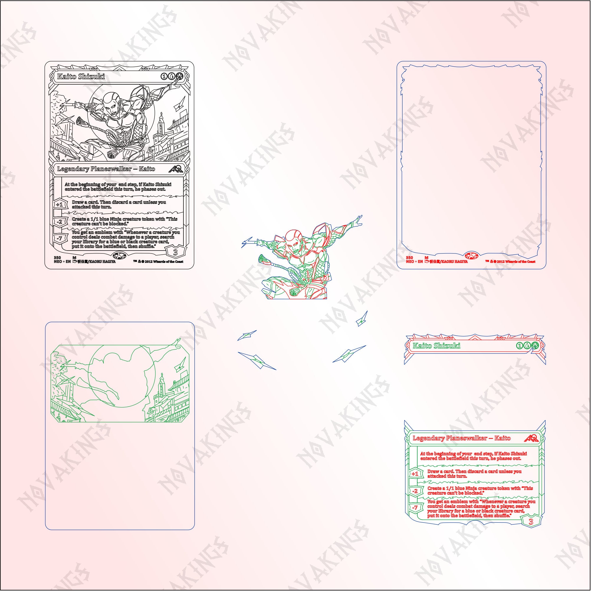 Kaito Shizuki Magic the Gathering Card Mgt Vector SVG PDF DXF Laser ...
