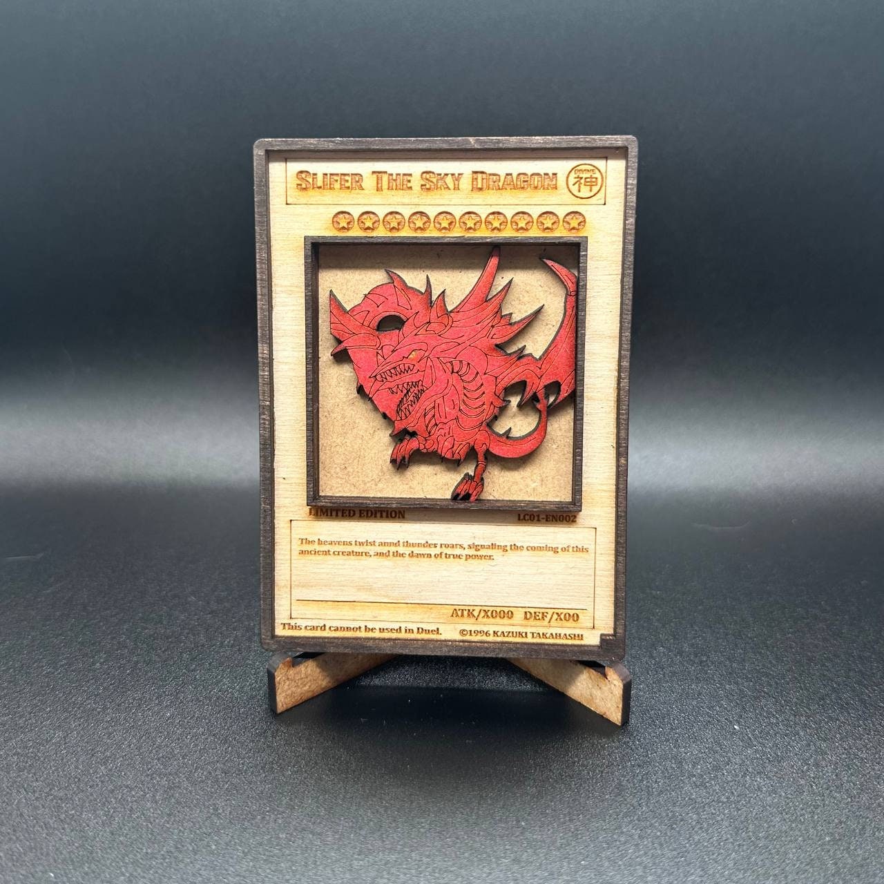 Slifer the Sky Dragon Handmade Custom 3D Wooden Yu-gi-oh Card - Etsy