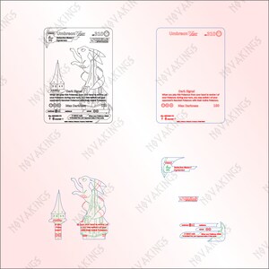 Umbreon V Max Pokemon Card Vector SVG PDF DXF Laser Cutter File - Etsy