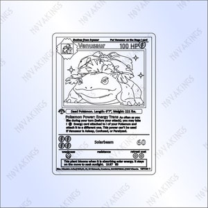 Venusaur Pokemon Card Vector SVG PDF DXF Laser Cutter File - Etsy