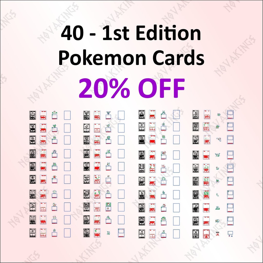 1 St Edition Pokemon 40 Card Bundle Ancient Mew Machomp Lugia Dratini ...
