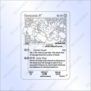 Rayquaza Star Pokemon Card Vector SVG PDF DXF Laser Cutter File - Etsy ...