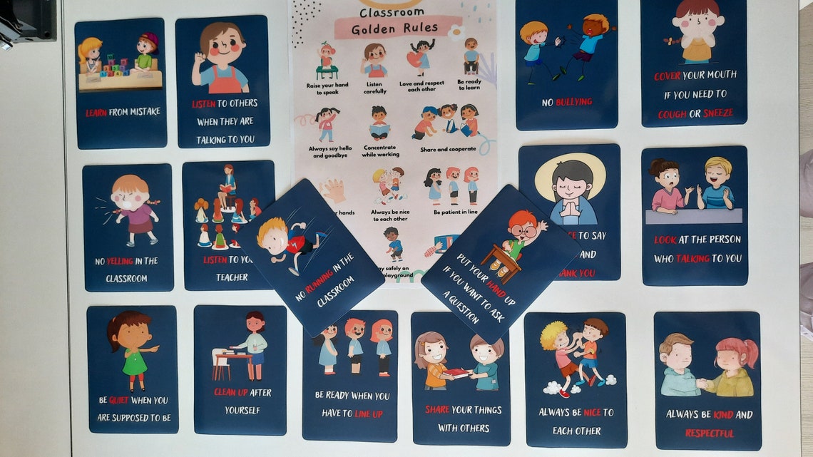 Classroom Rules Posters, Class Expectations, Bulletin Board ...