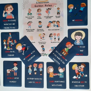Classroom Rules Posters, Class Expectations, Bulletin Board ...