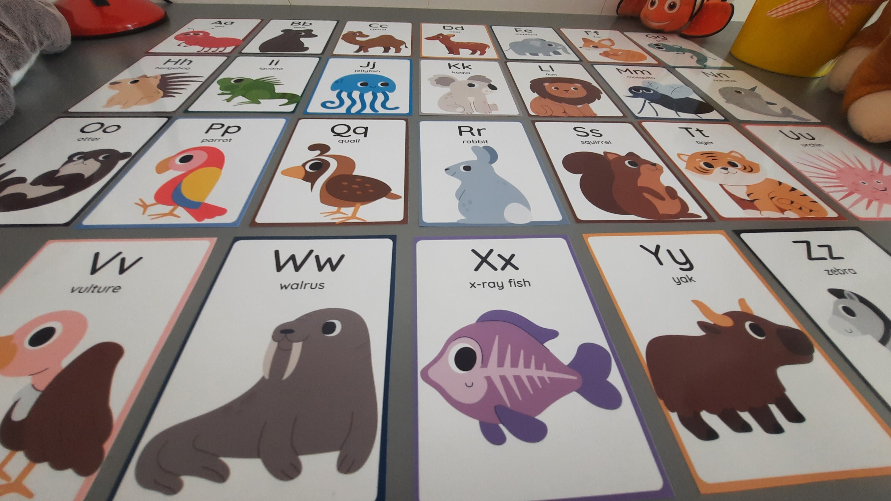 Animal Alphabet Animal A-Z Alphabet Cards Animal A-Z Gift - Etsy