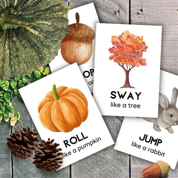 Action Flash Cards - Etsy