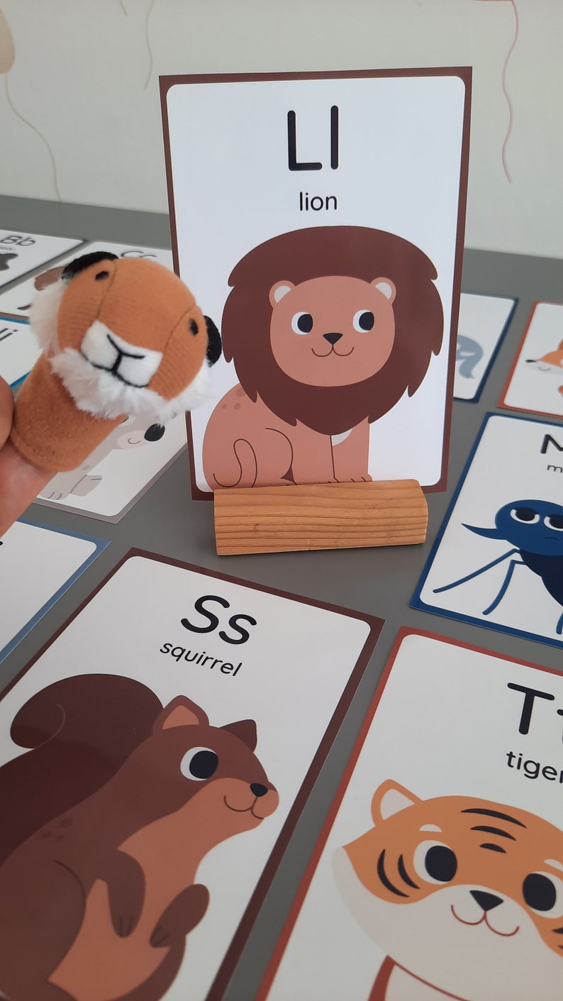 Animal Alphabet Animal A-Z Alphabet Cards Animal A-Z Gift - Etsy