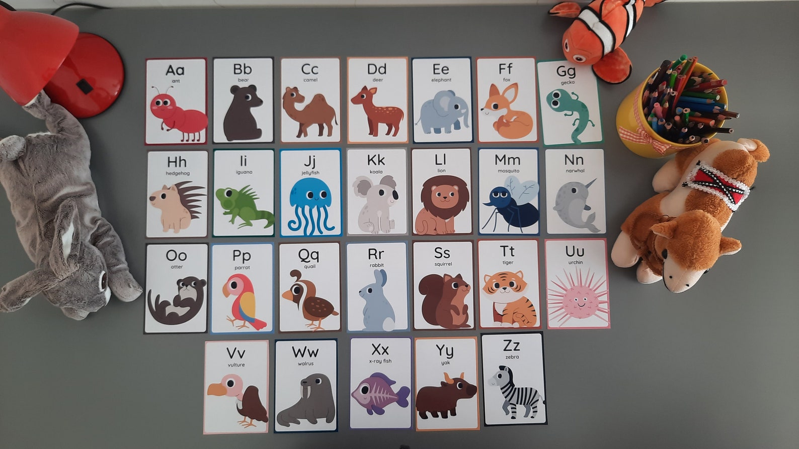 Animal Alphabet Animal A-Z Alphabet Cards Animal A-Z Gift - Etsy