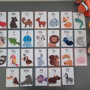 Animal Alphabet Animal A-Z Alphabet Cards Animal A-Z Gift - Etsy