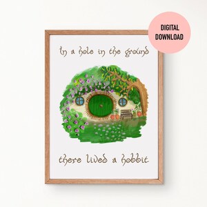PRINTABLE the Shire Art, Hobbitcore, Custom Shire Painting, Hobbitcore ...