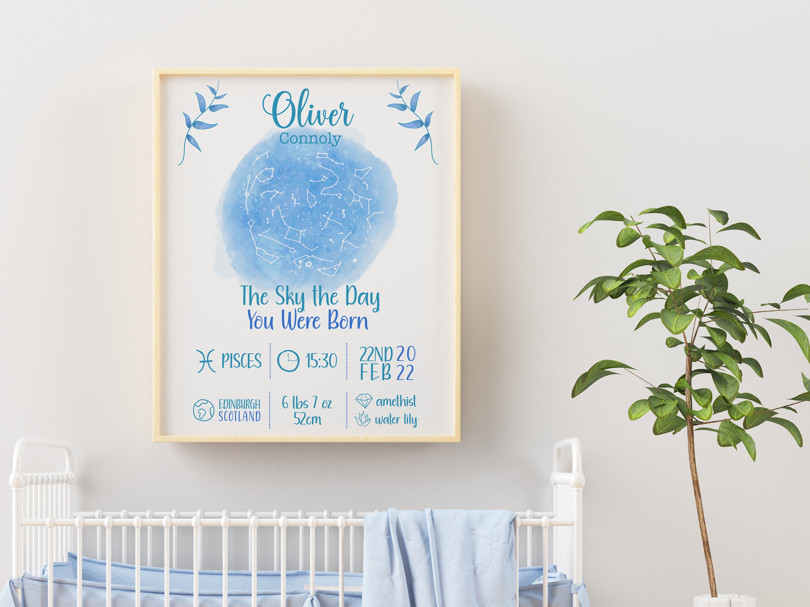 PRINTABLE the Day You Were Born, Day You Were Born Star Map, Birth ...