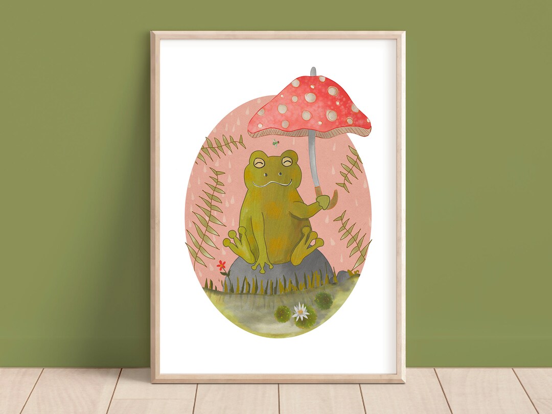 Frog Wall Art, Goblincore Decor, Goblincore Frog, Goblincore Gifts ...