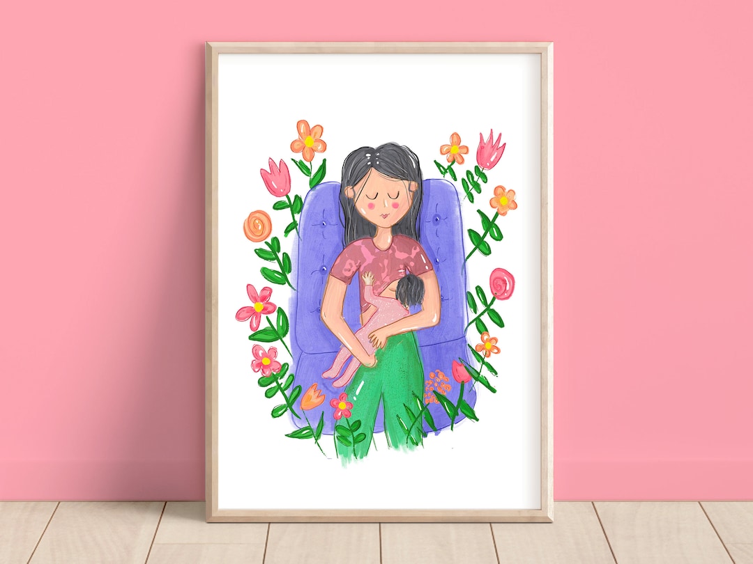 Breastfeeding Art, Breastfeeding Poster, New Mom Gift, Normalize ...