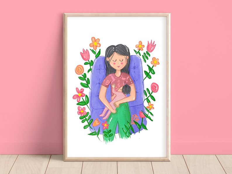 Breastfeeding Art, Breastfeeding Poster, New Mom Gift, Normalize ...