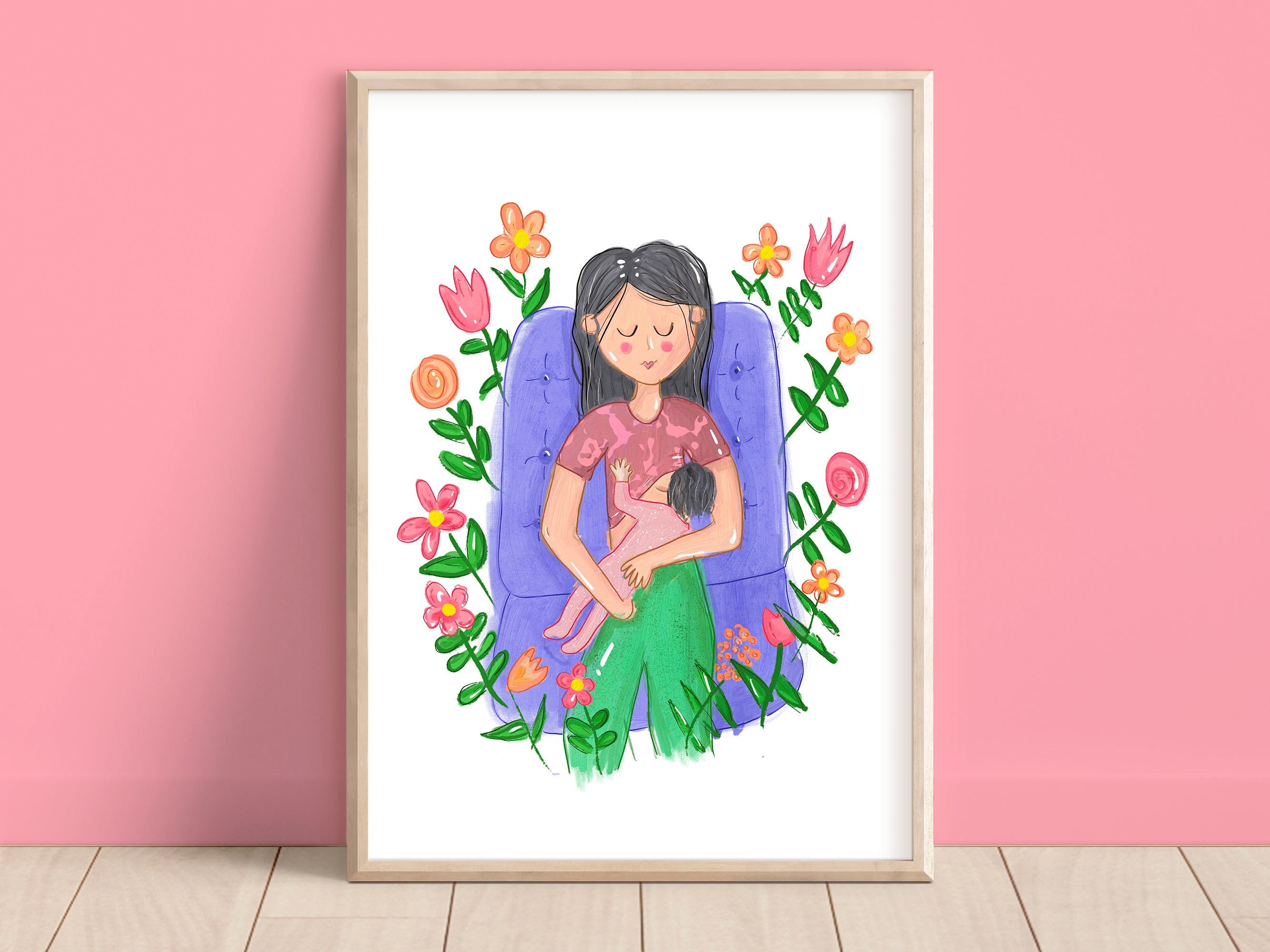 Breastfeeding Art, Breastfeeding Poster, New Mom Gift, Normalize ...