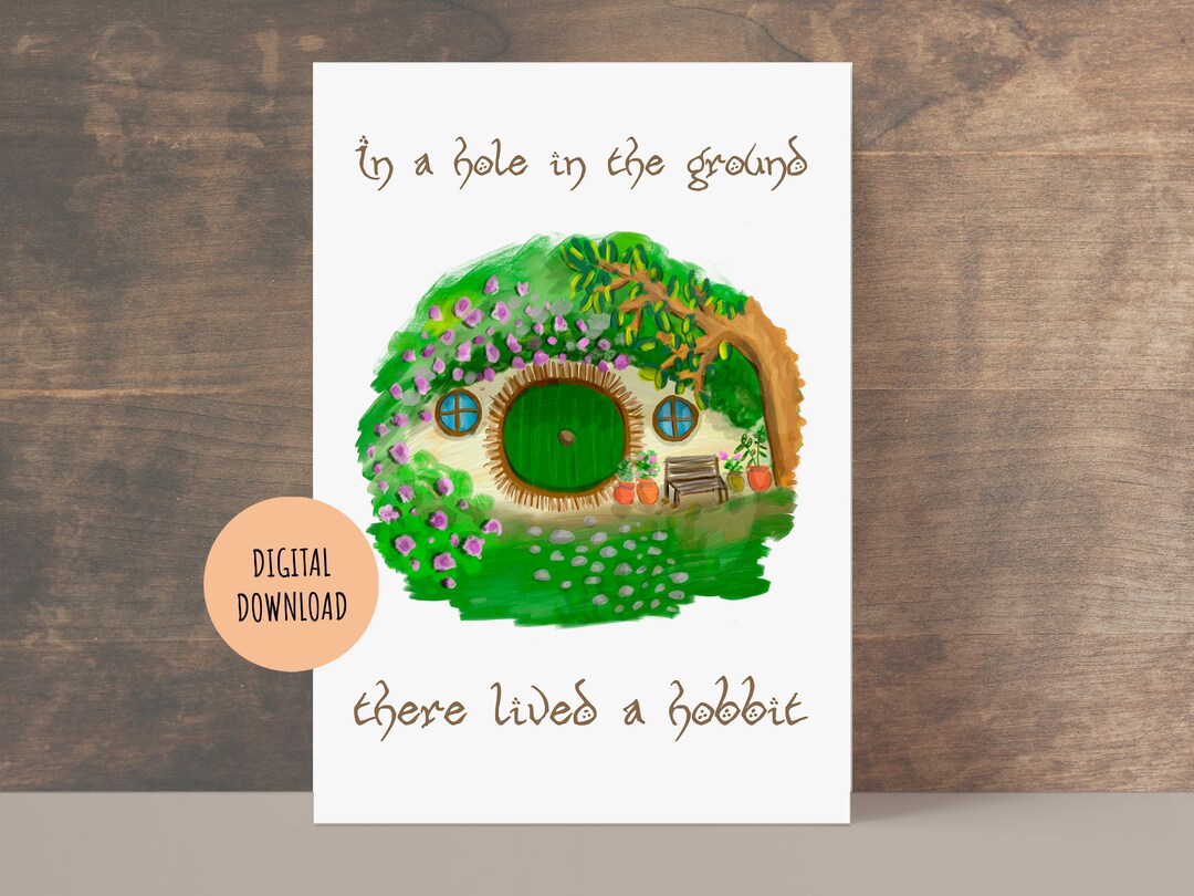 PRINTABLE the Shire Art, Hobbitcore, Custom Shire Painting, Hobbitcore ...