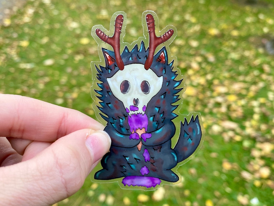Transparent Wendigo Sticker Wendigo Art Cute Wendigo Spooky - Etsy