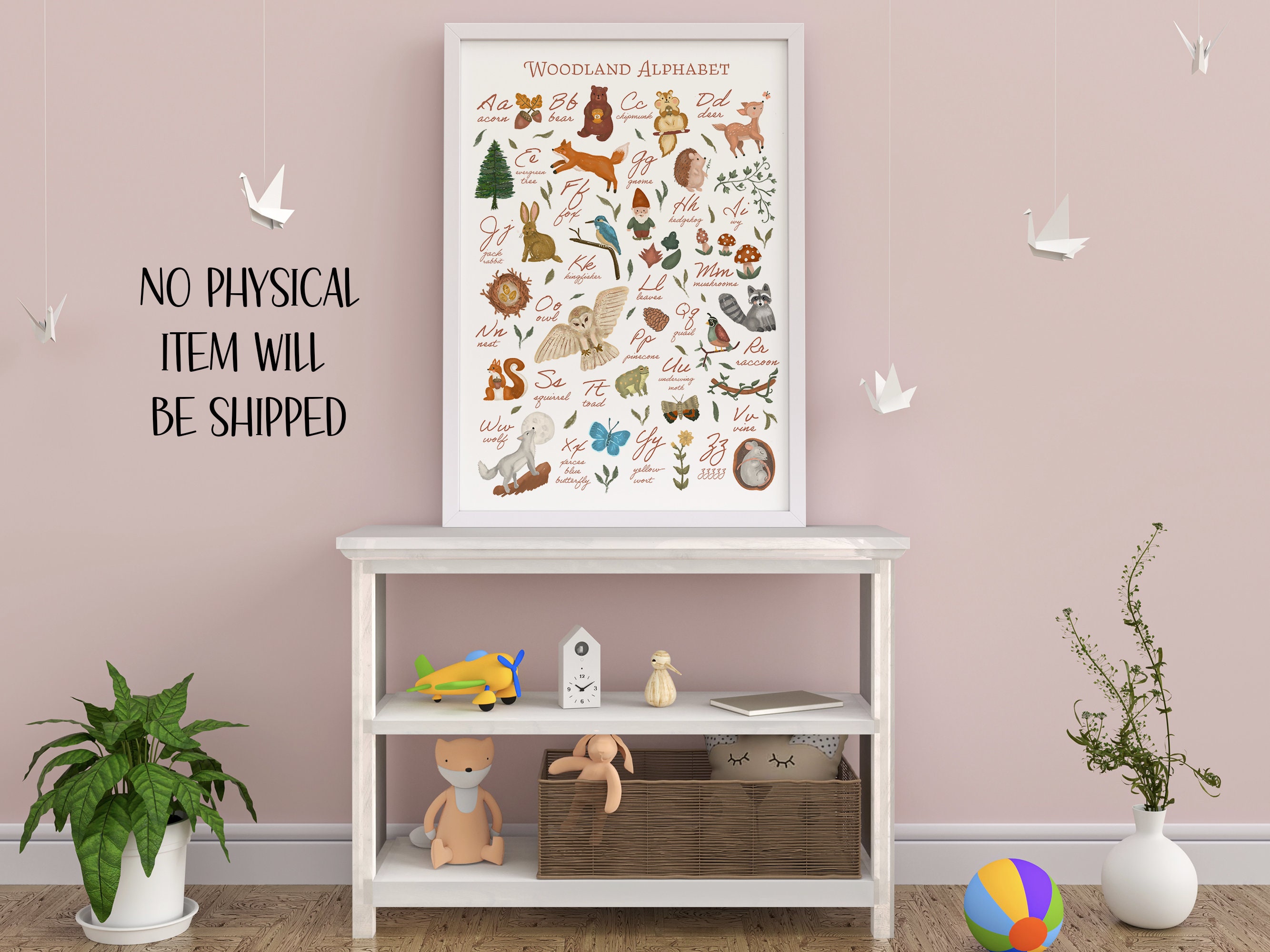 PRINTABLE Woodland Alphabet, Alphabet Printable, Educational Posters ...